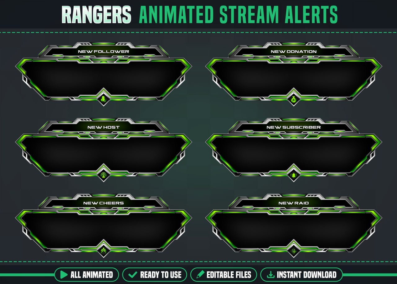 Professional Green Overlay for Stream Green Theme Overlay Clean Overlay ...
