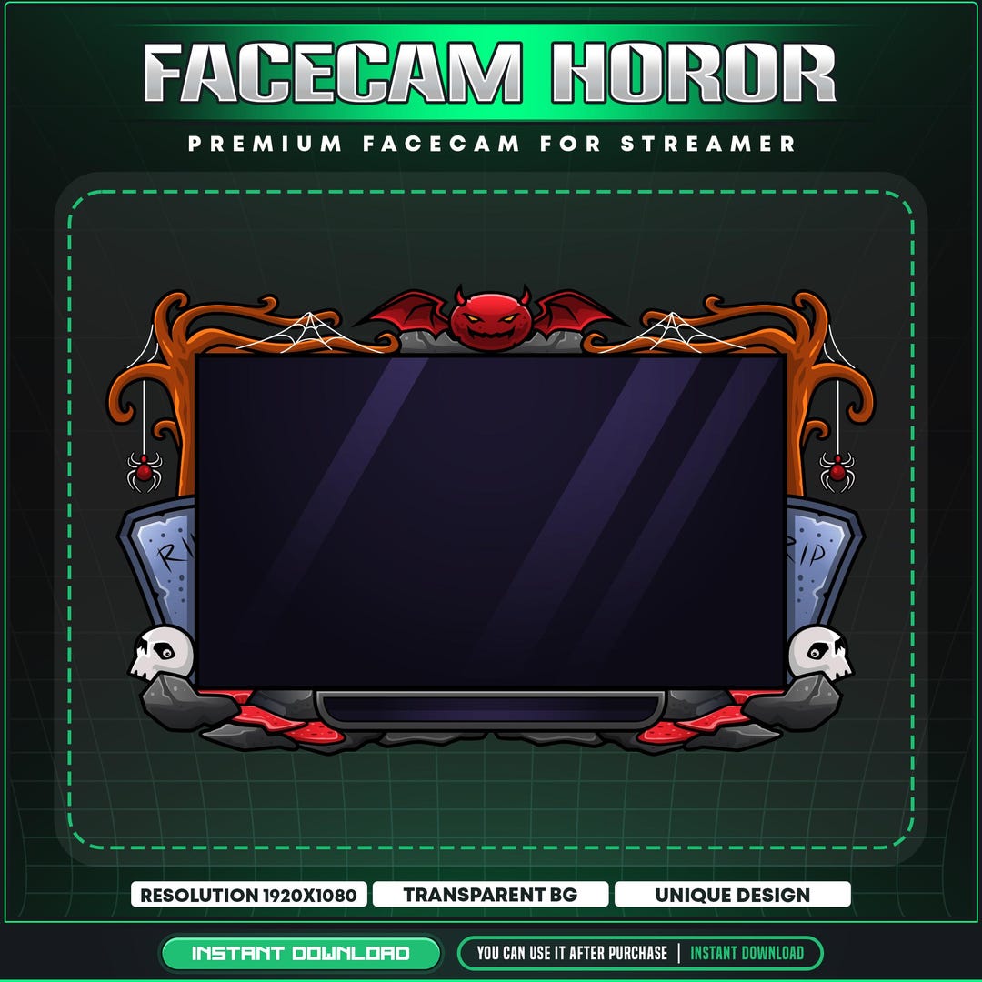 Horror Webcam Overlay Webcam Camera Border With Horror, Spoocy ...
