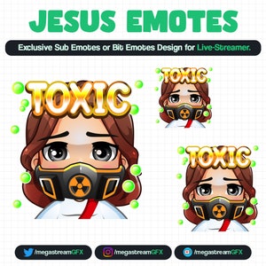 10x Jesus Emotes for Twitch Christmas Theme Emotes Youtube Emotes ...