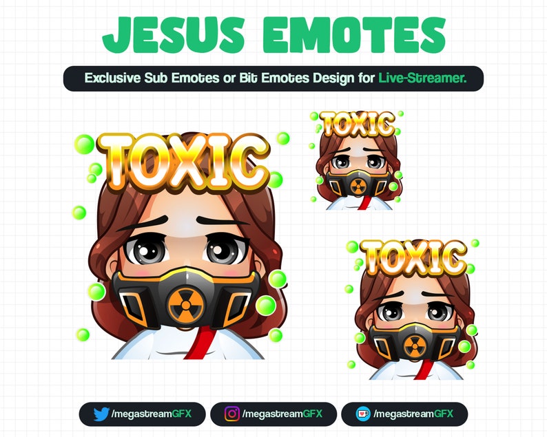 10x Jesus Emotes for Twitch Christmas Theme Emotes Youtube - Etsy