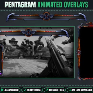 Horror Stream Overlay Package Overlay for Twitch/discord /youtube ...