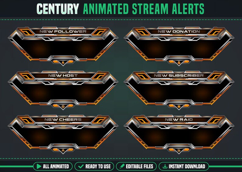 Professional Orange Overlay for Stream Orange Theme Overlay Clean ...