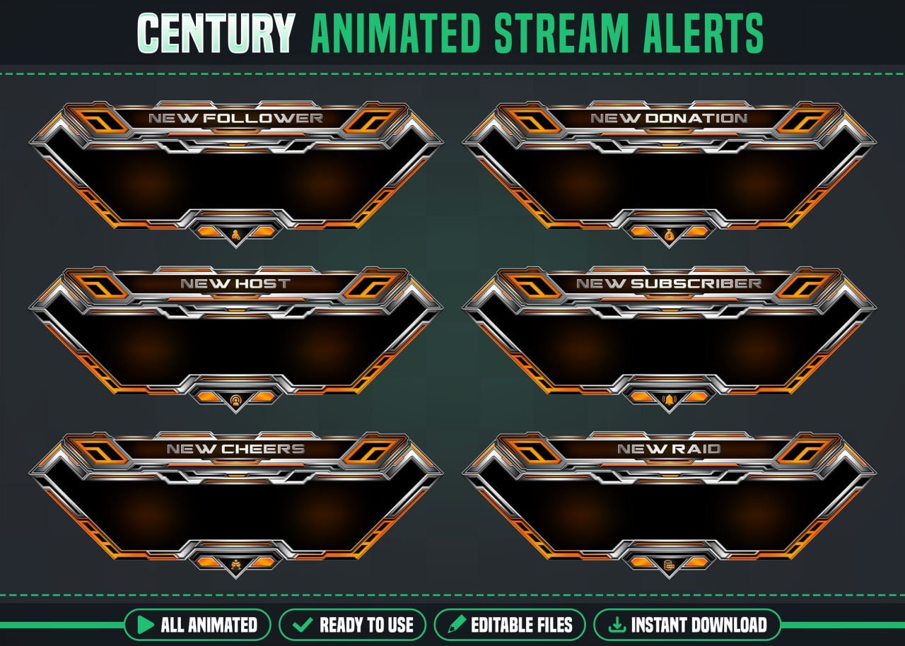 Professional Orange Overlay for Stream Orange Theme Overlay Clean ...