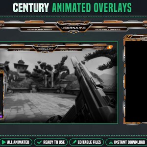 Professional Orange Overlay for Stream | Orange Theme Overlay | Clean ...