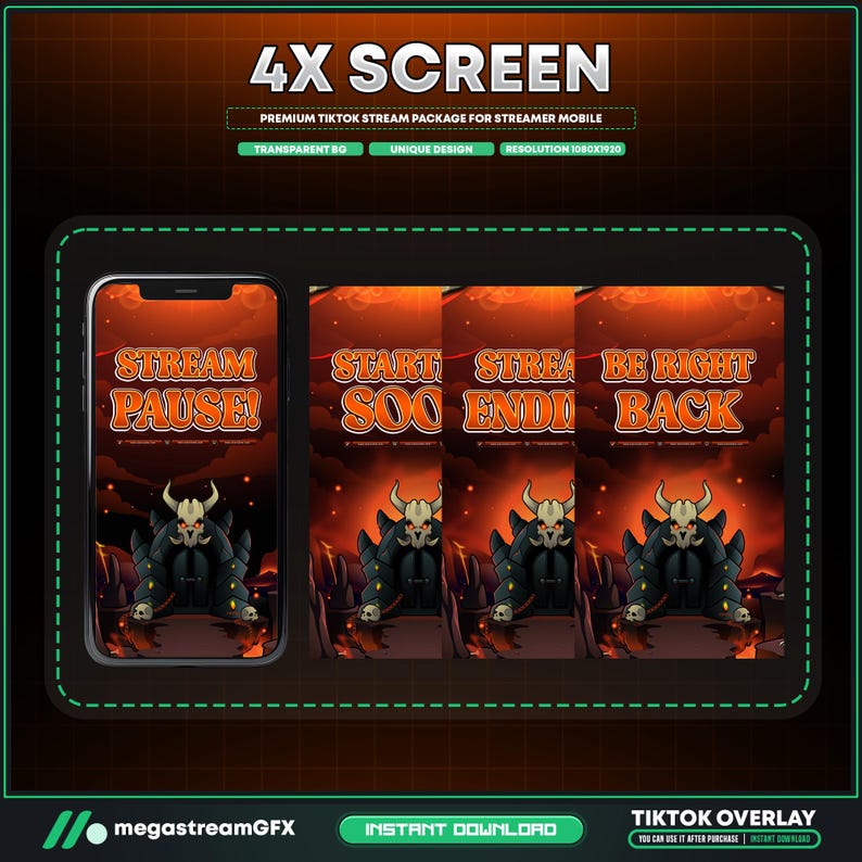 Tiktok Overlay With Demonic, Creepy, Satanic, Red Color Theme Devil ...