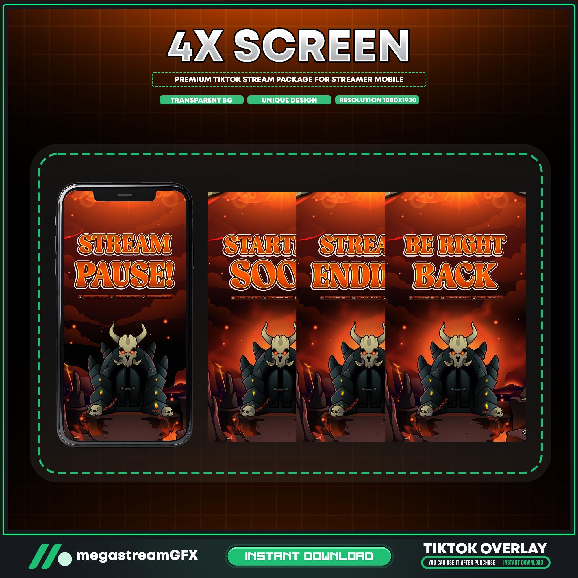 Tiktok Overlay With Demonic, Creepy, Satanic, Red Color Theme Devil ...