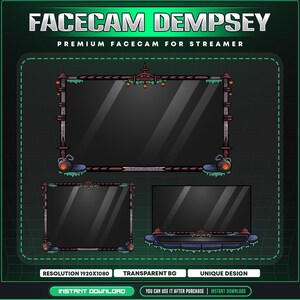 Webcame Overlay With Dark Color and Spooky Theme Camera Border for ...