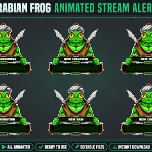 Stream Overlay Package | Arabian Frog Stream Overlay | Thematic Gamer ...