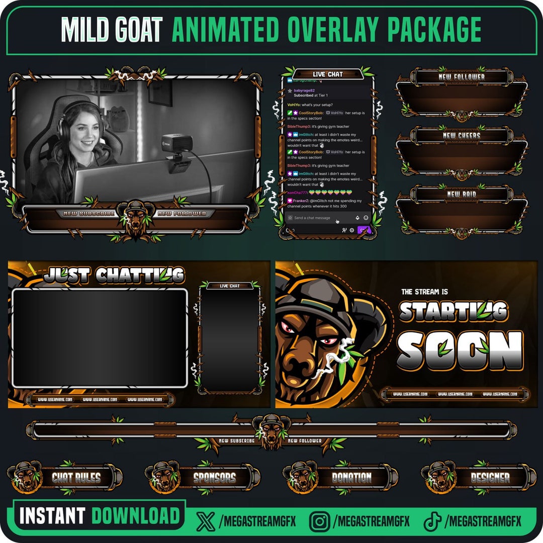 Chill Goat Overlay Pack - Red Overlay - Thematic Overlay - Overlay for ...