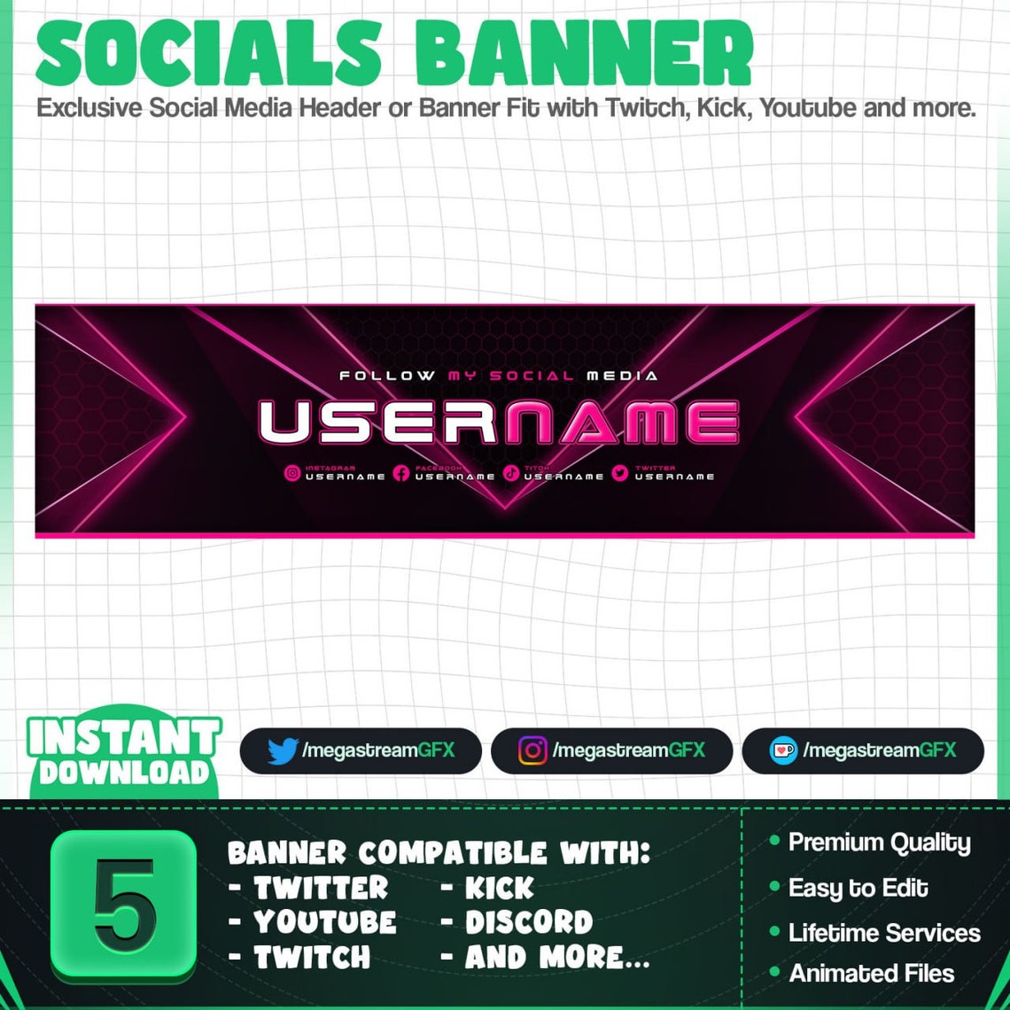 Professional Pink Stream Overlay I Twitch Overlay I Twitch - Etsy