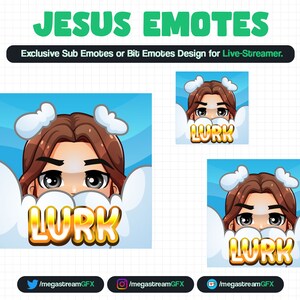 10x Jesus Emotes for Twitch Christmas Theme Emotes Youtube Emotes ...