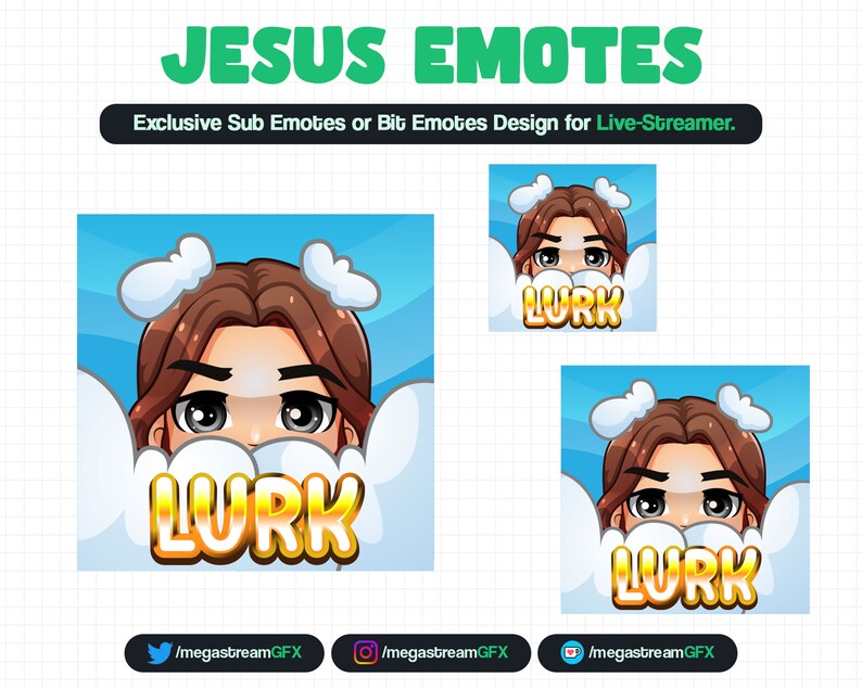 10x Jesus Emotes for Twitch Christmas Theme Emotes Youtube - Etsy