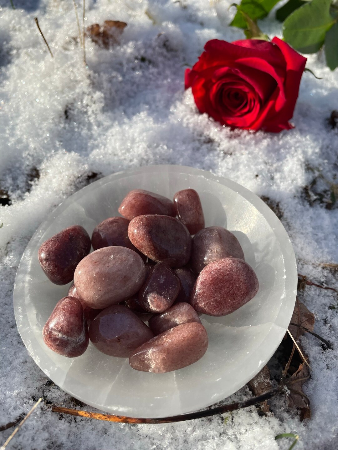 Tumbled Strawberry Quartz Crystal, Red Quartz - Etsy