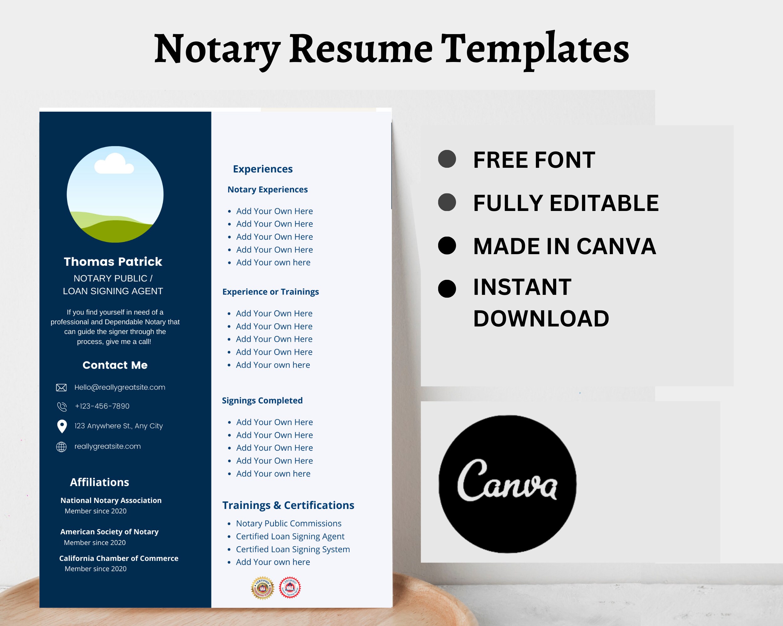 Notary Resume Template, Loan Signing Agent Marketing Letter, Notary ...
