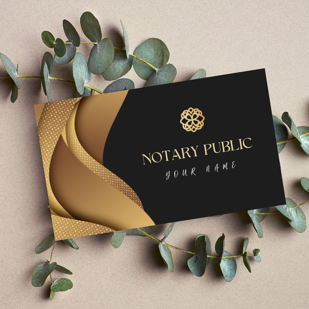 DIY Notary Business Card Template, Loan Signing Agent, Mobile Notary ...