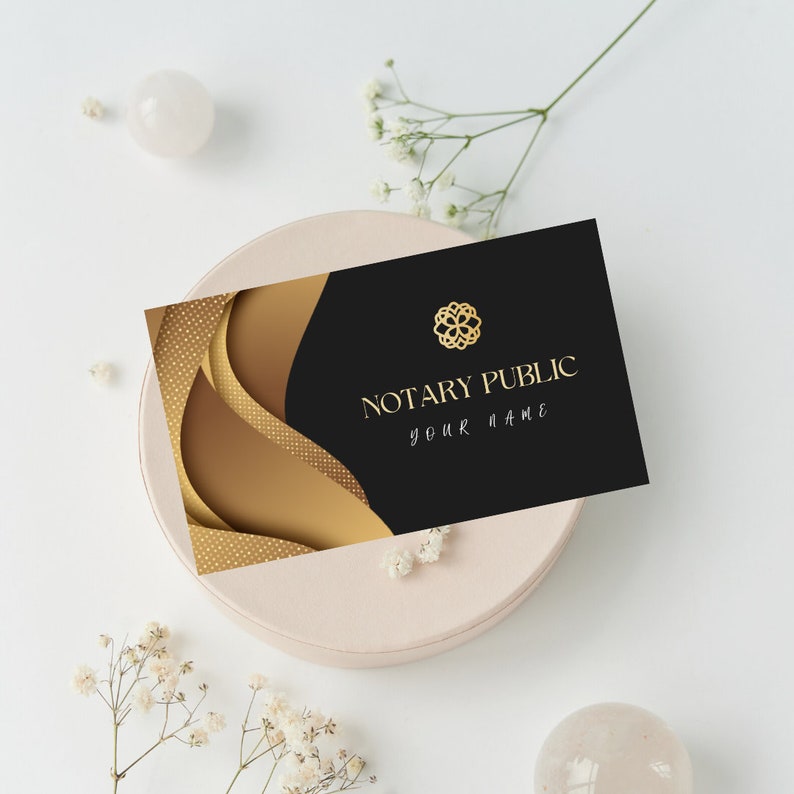 Customizable Notary Business Card Template | Canva Digital Download - Etsy