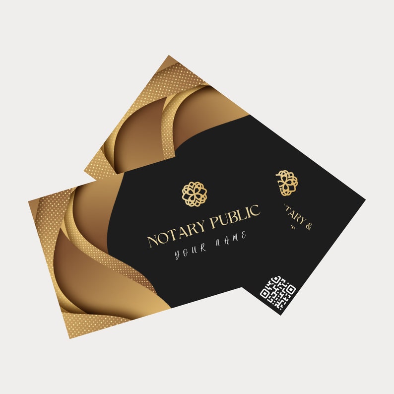 Customizable Notary Business Card Template | Canva Digital Download - Etsy