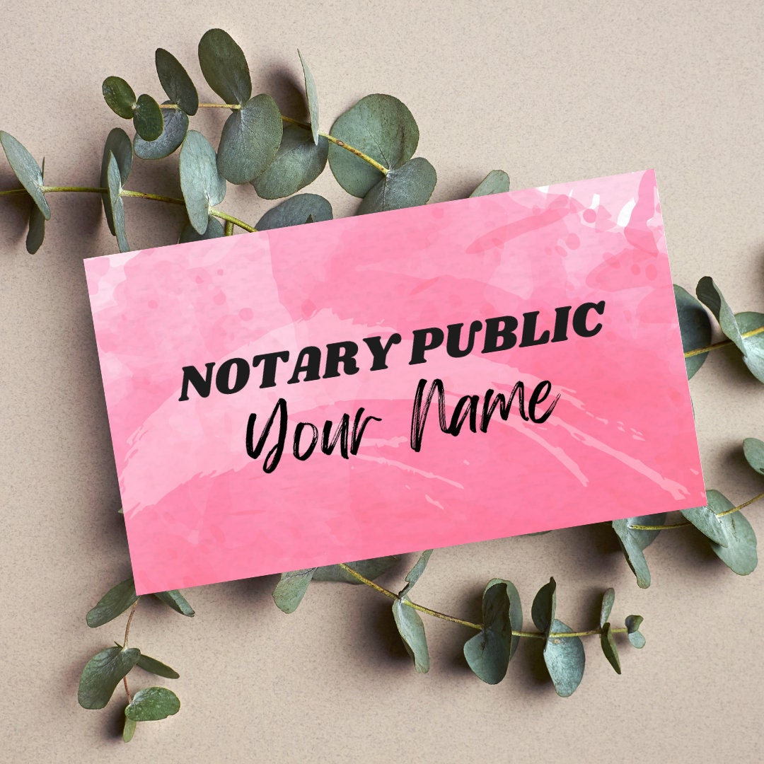 DIY Notary Business Card Template, Loan Signing Agent, Mobile Notary ...