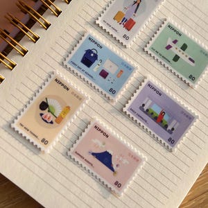 Nippon Travel Abroad Stickers Set - Etsy
