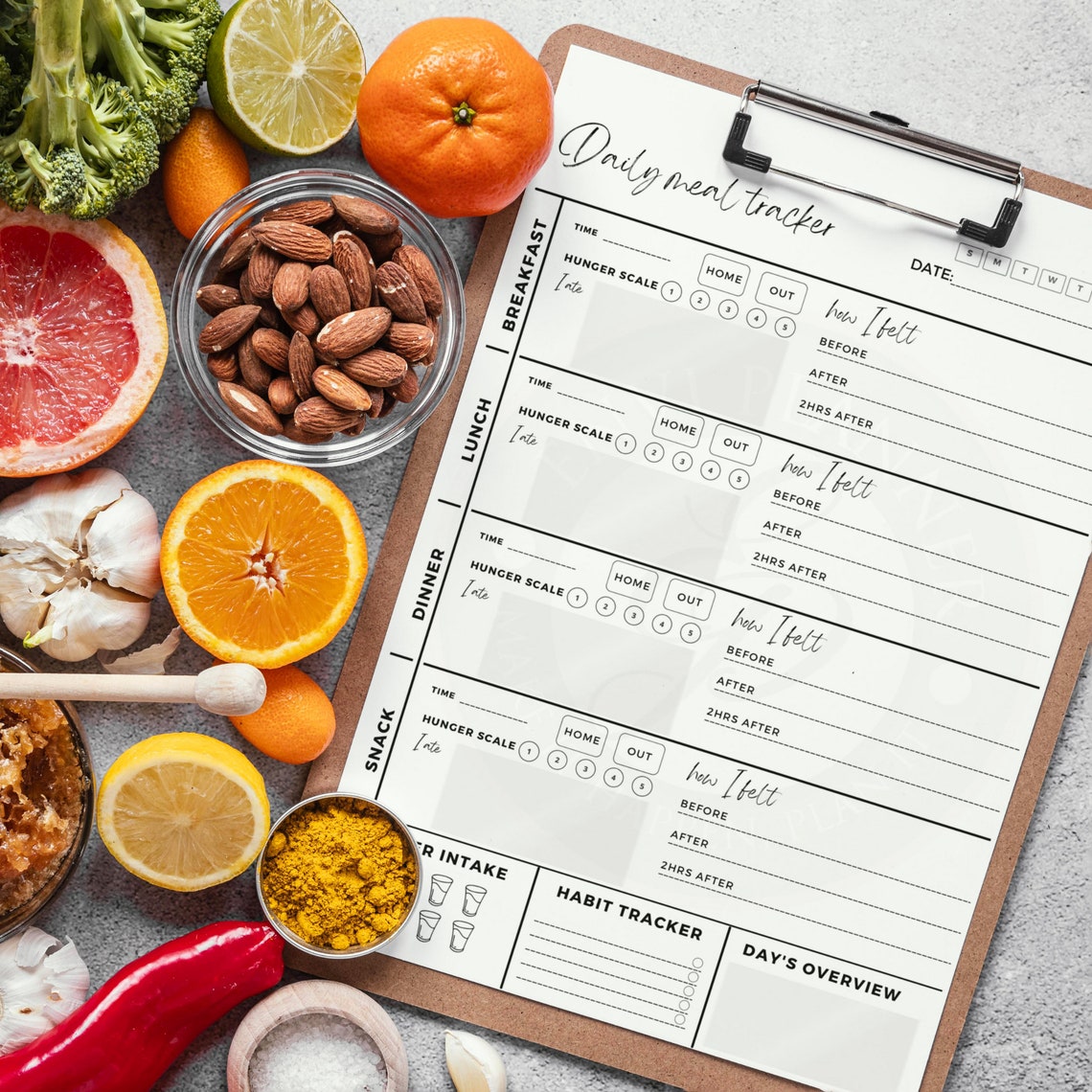 Food Tracker Food Diary Printable Meal Prep Digital Meal - Etsy