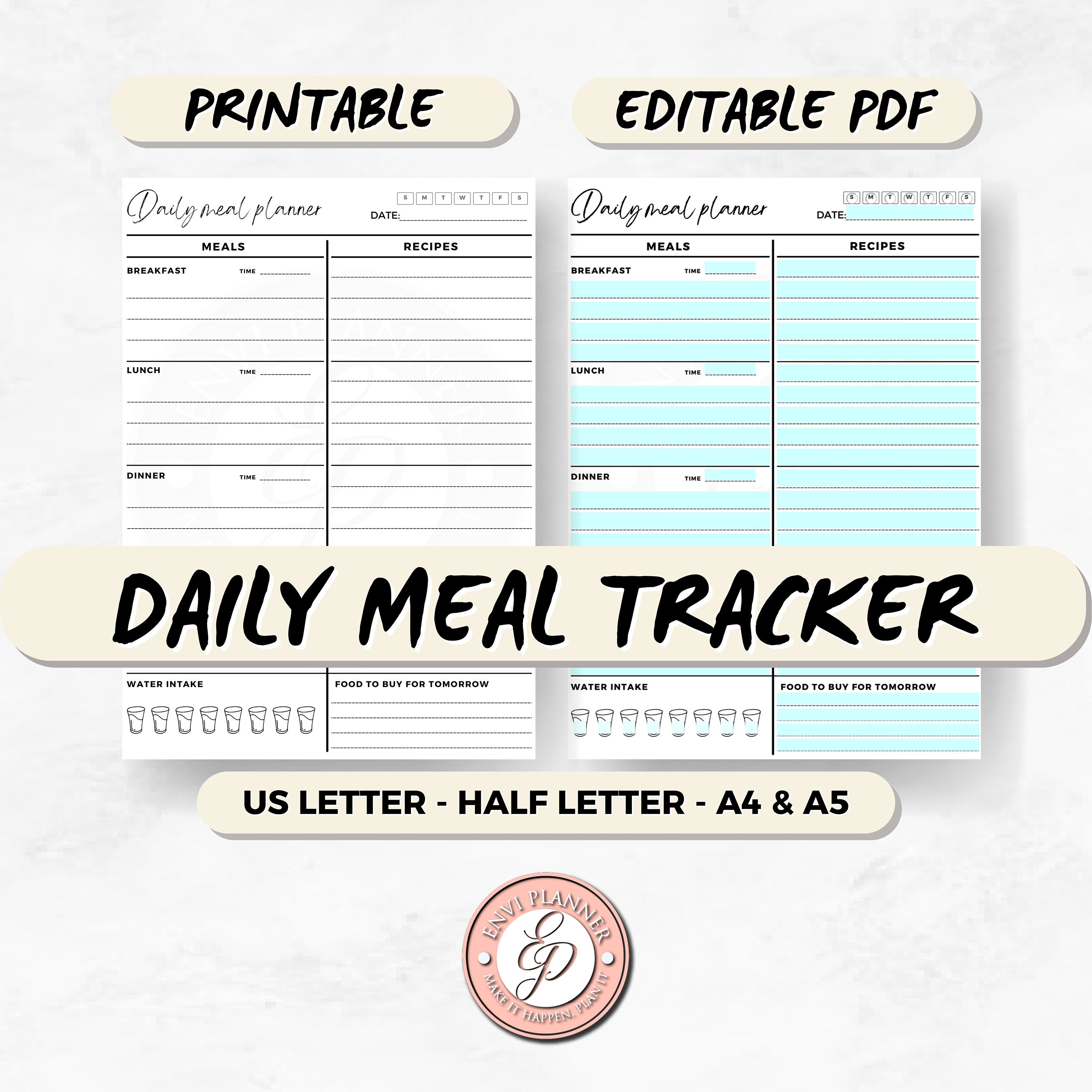 Meal Planner Printable Meal Prep Routine Planner Daily - Etsy