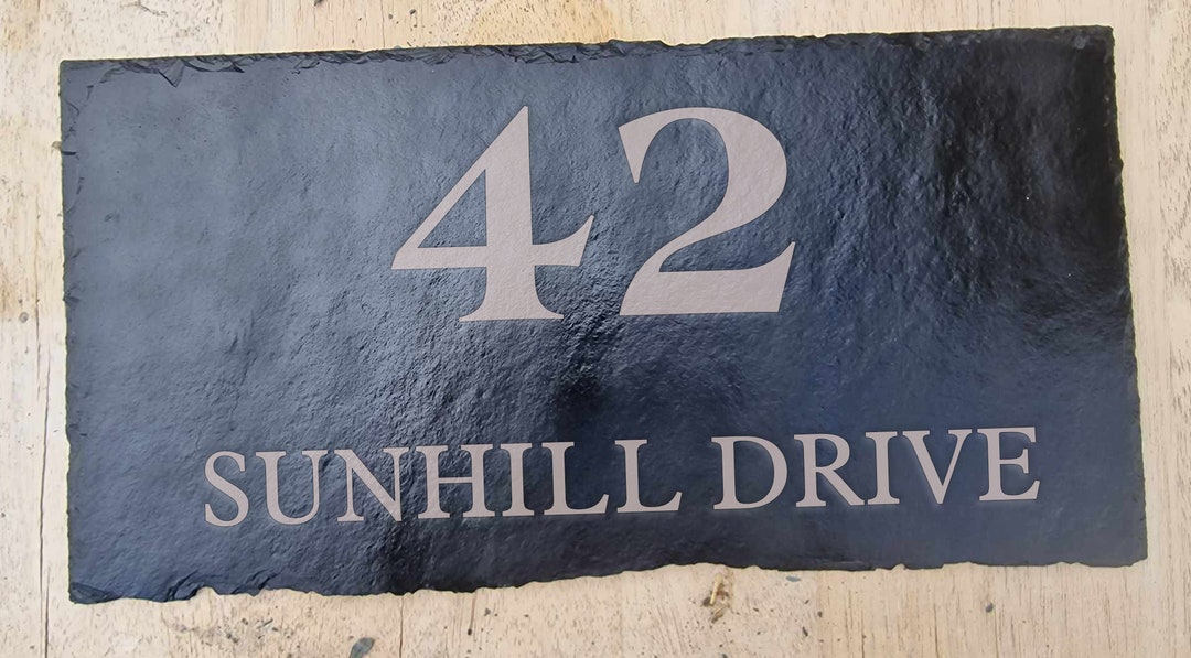 Custom Slate House Sign - Etsy