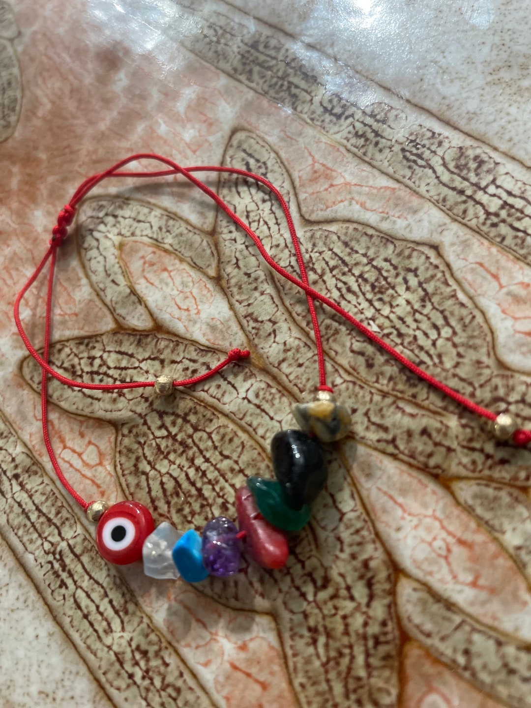Red String Evil Eye With 7 Chakras / Red String of Evil Eye With 7 ...