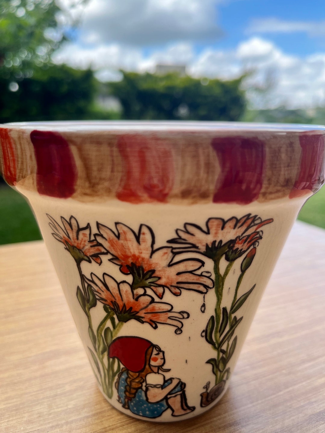 Girls and Pinocchio Flower Pot - Etsy