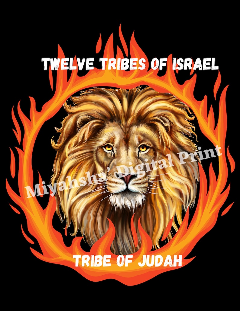 Twelve Tribes of Israel Tribe of Judah Digital Art - Etsy