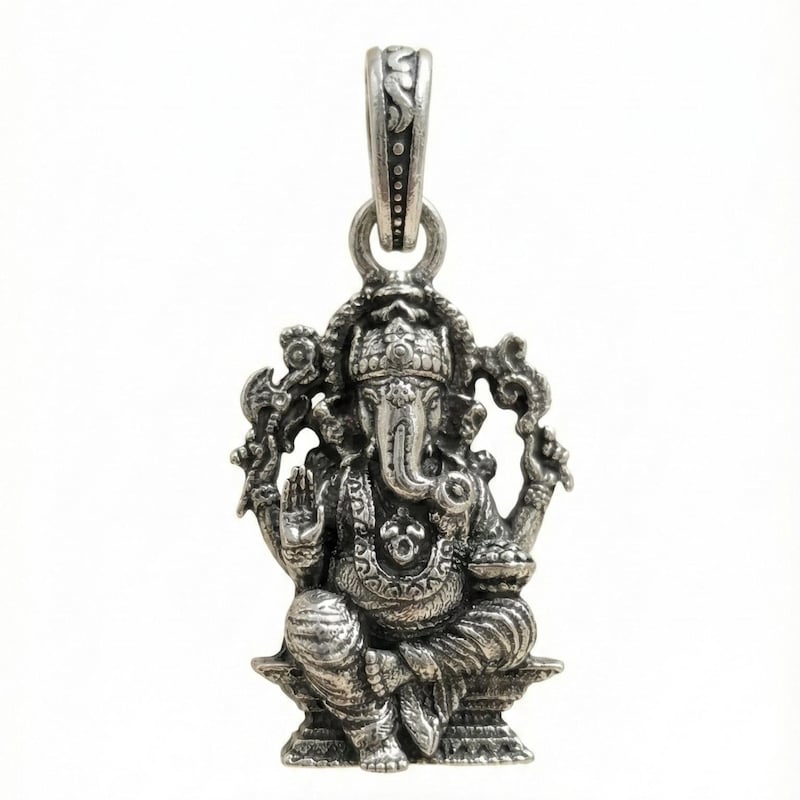 Silver Pendant Ganpati - Etsy