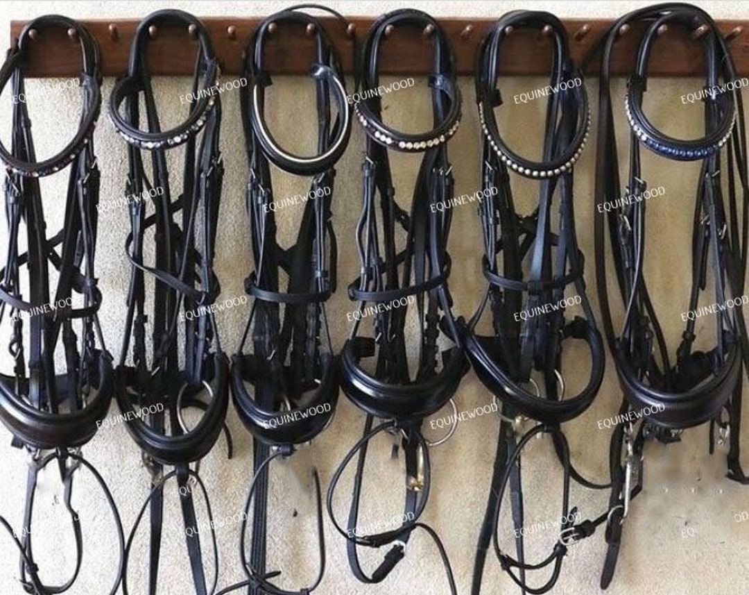 Horse Leather Bridles With Multiple Patent Crystal Wave Browband and ...