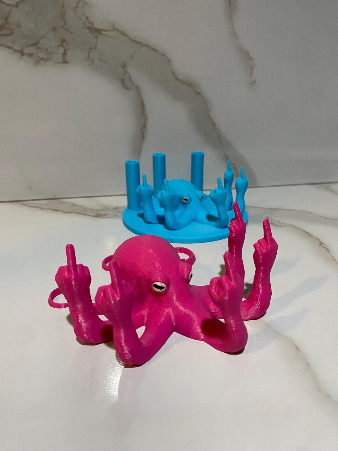 3D Printed Middle Finger Octopus Pen Holder: Gag Gift Desk Decor - Etsy