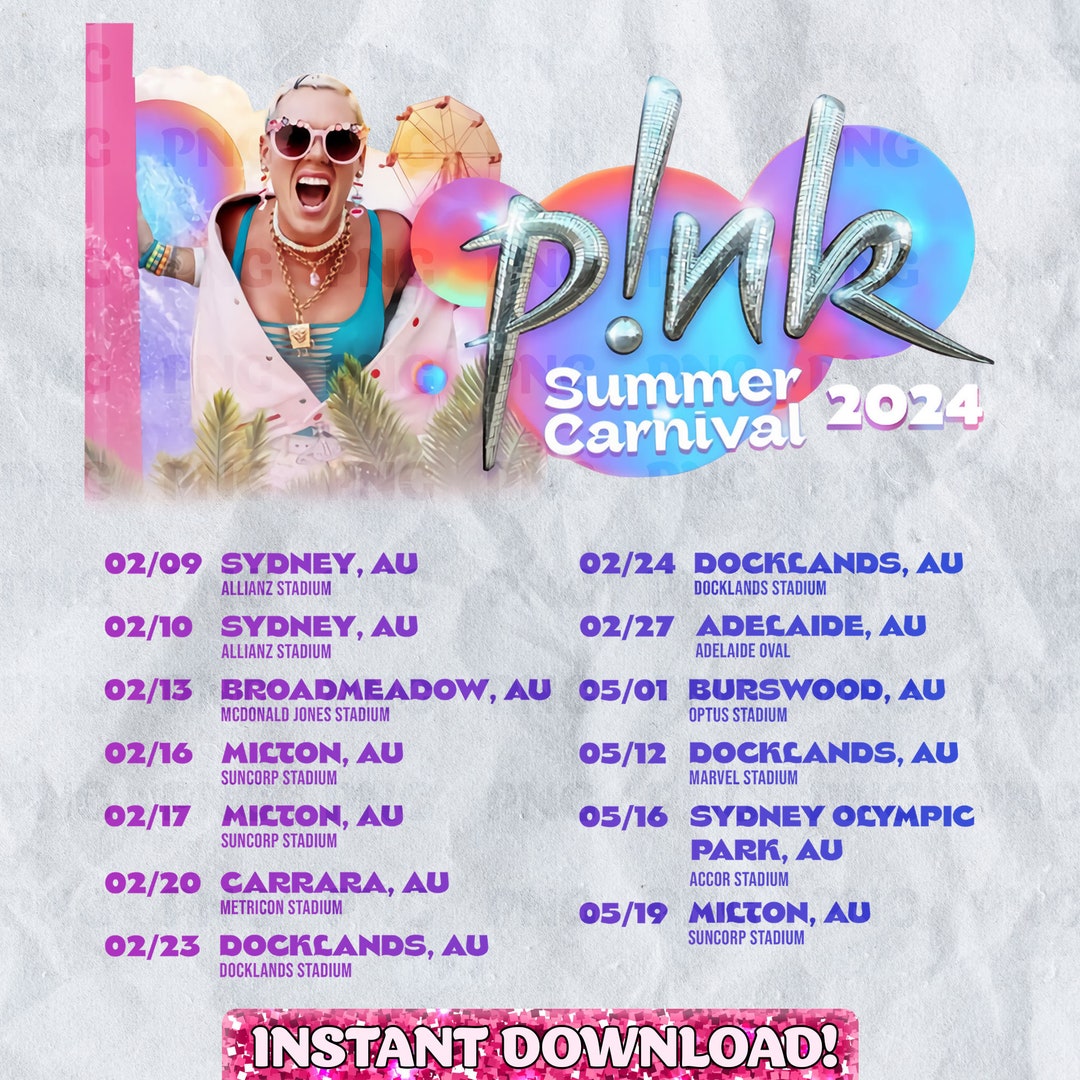 Pink Summer Carnival 2024, Pink Summer Carnival Tour PNG, Pink Singer ...