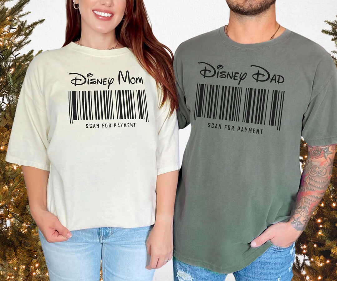 Comfort Colors® Disney Mom Barcode Graphic T-shirt, Scan for Payment ...
