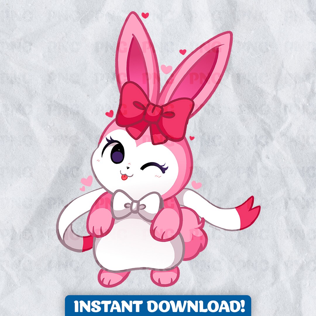 Cute PALWORLD Character, Digital Download, Pink Bunny PNG, Game Fan Art ...