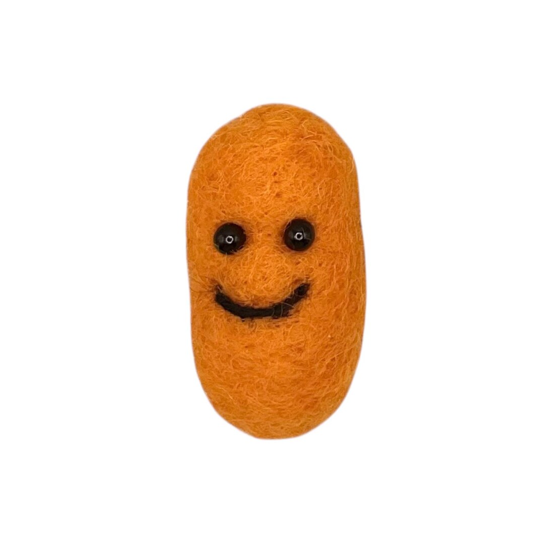 Needle Felt Cheesy Puff: Mini Plush Desk Friend - Etsy