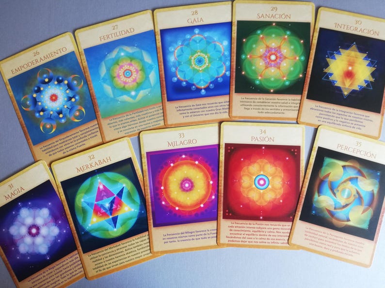 Cartas Oráculo | Ativações do Oráculo da Geometria Sagrada em Espanhol ...