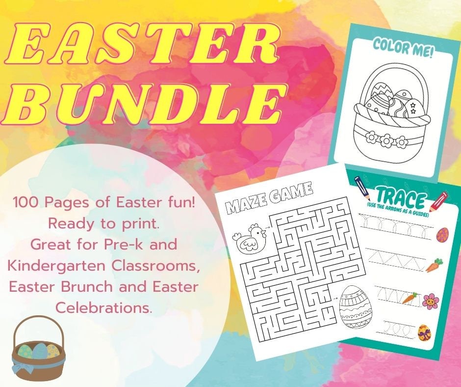 EASTER Mega Bundle Preschool Montessori Homeschool Printable Worksheets ...