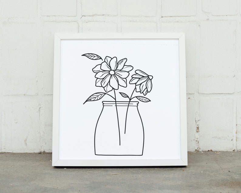 Wild Flower Botanical Svg Cut File Spring Svg Doodle Flower - Etsy