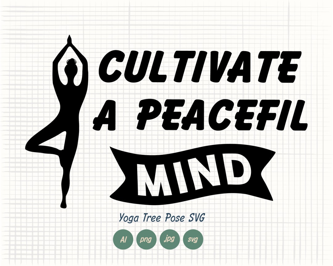 Yoga Tree Pose Svg, Meditation Svg, Selfcare Svg, Yoga Pose Clipart ...