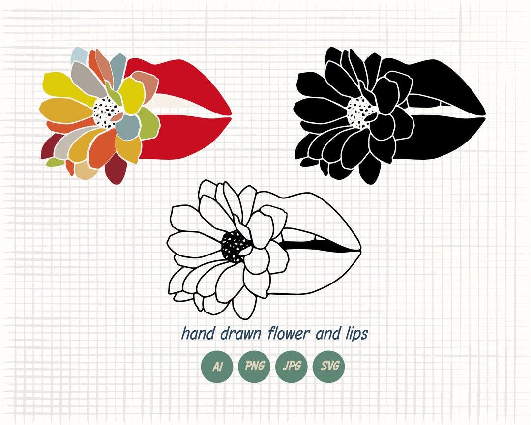 Esthetician Svg, Flowers and Lips Svg Cut Files, Lips and Flowers ...