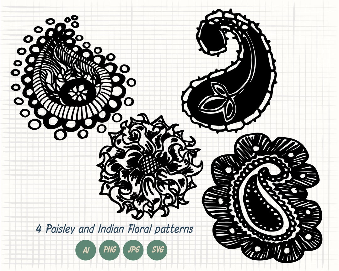 Paisley Pattern Digital Download Mandala Svg Filigree Svg - Etsy