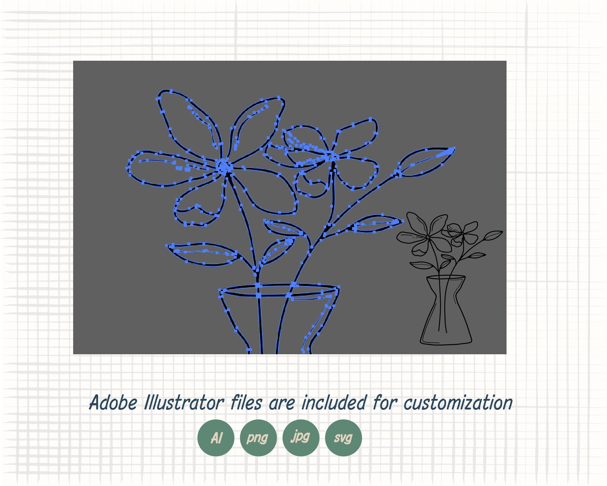 Wild Flower Botanical Svg Cut File Spring Svg Doodle Flower - Etsy