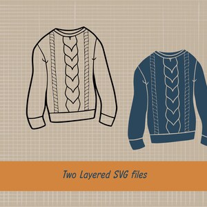 Knitted Sweater Svg Cut Files, Knitwear Cardigan Png, Knit Jumper ...