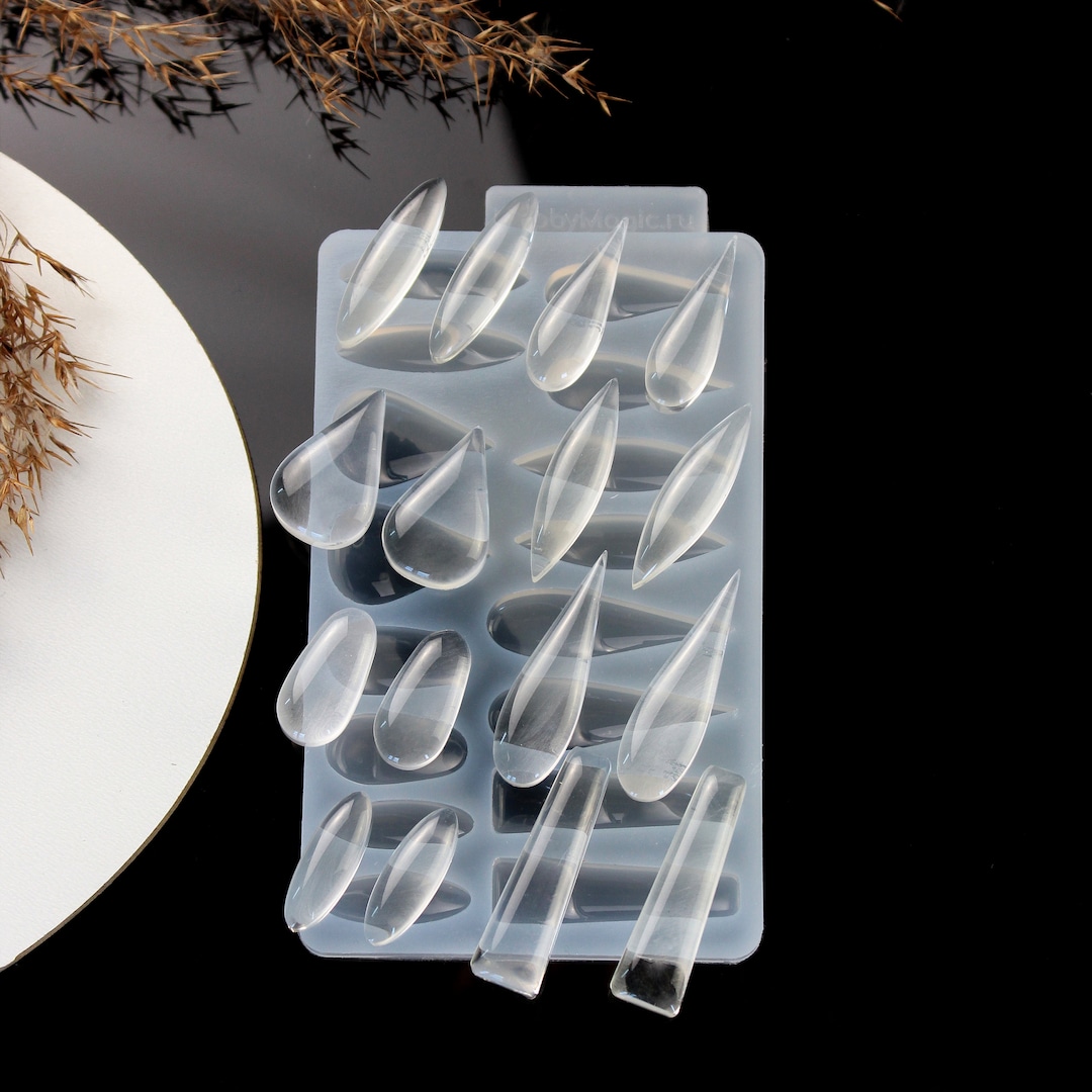 Teardrop Earring Mold 16 Shapes | Silicone Resin Mold for Jewelry ...