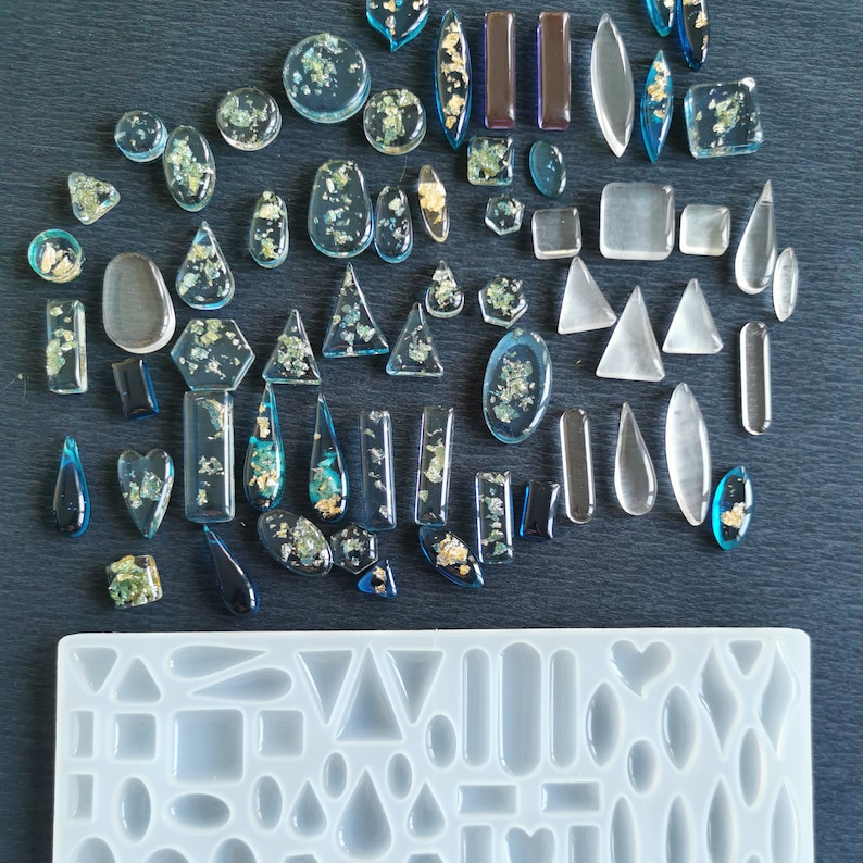 Large Jewelry Mold 66-in-1 | Silicone Resin Mold for Earrings, Pendants ...