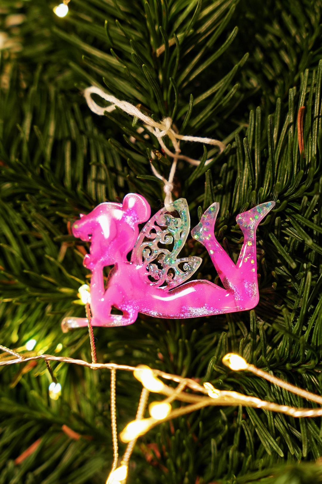 Resin Christmas Tree Decor, Unique Epoxy Christmas Ornaments Set, Resin ...