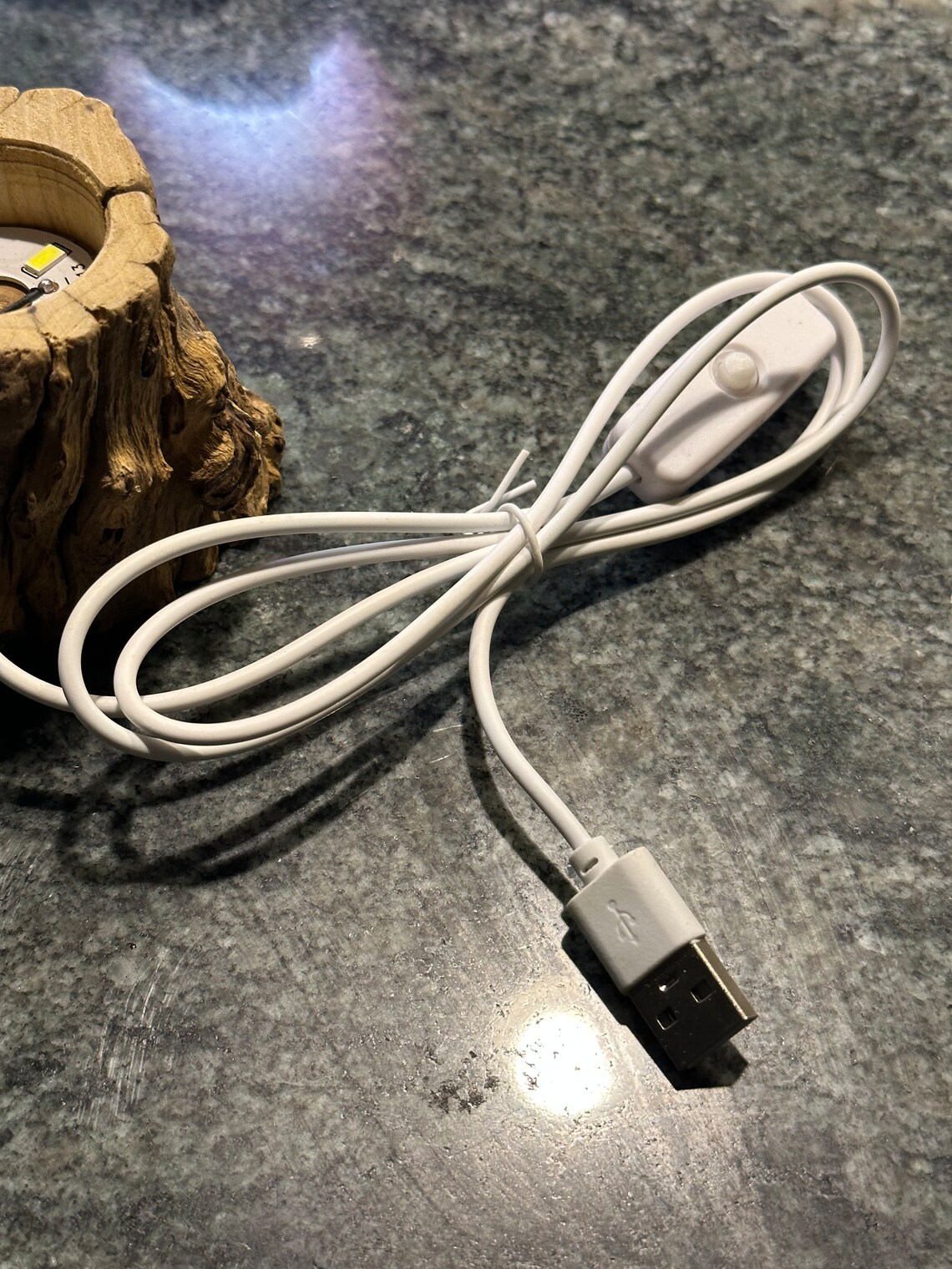 Driftwood Led Sphere Stand. USB - Etsy