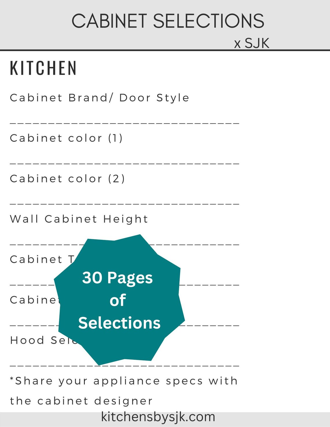 New Construction Selection Book (for Homeowners) - Etsy