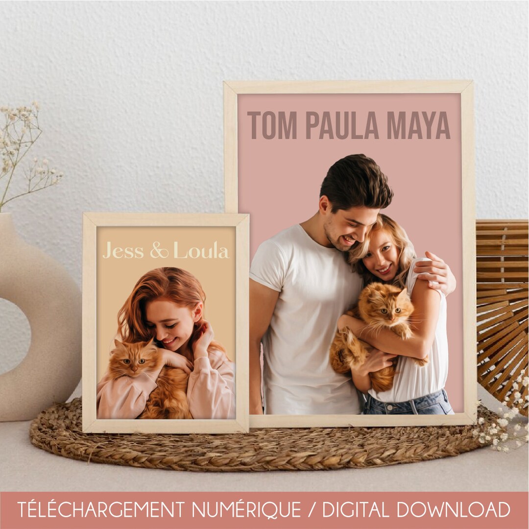 Custom Portrait My Pet and Me, Personalized Gift, Pet Portrait From ...